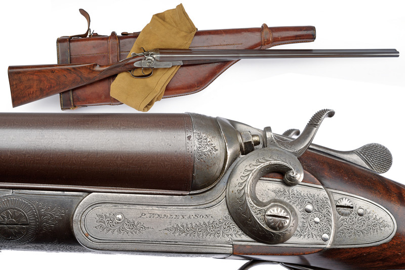 A WEBLEY 1902 PATENT 12-BORE FALLING-BLOCK PENDULUM PROOF GUN BY WEBLEY ...