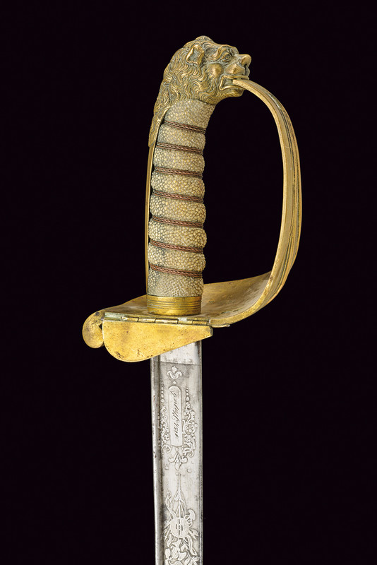 Bella spada da ufficiale di alto grado della Marina Napoletana ...